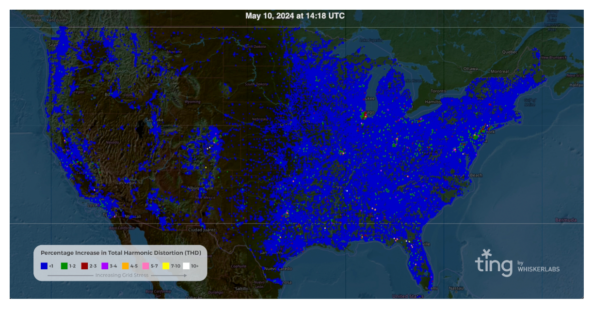 Analysis of Total Harmonic Distortion on the U.S. Electric Grid