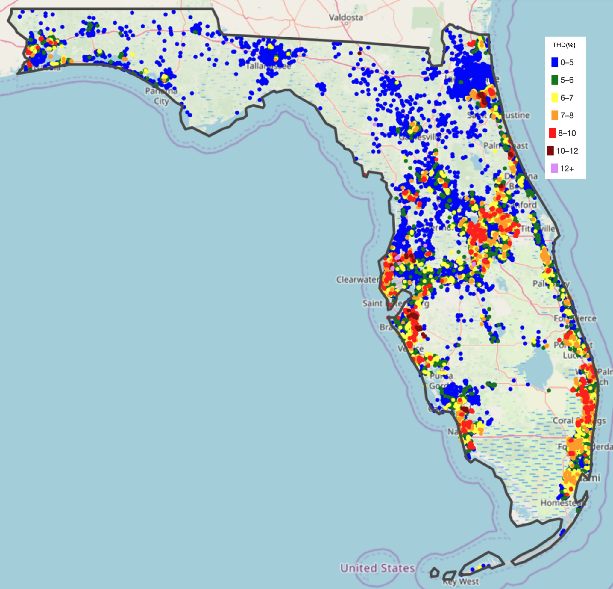 Analysis of Total Harmonic Distortion on the U.S. Electric Grid